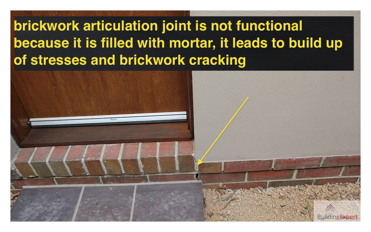 Pre purchase inspection, defectibe brickwork articulation joint ...